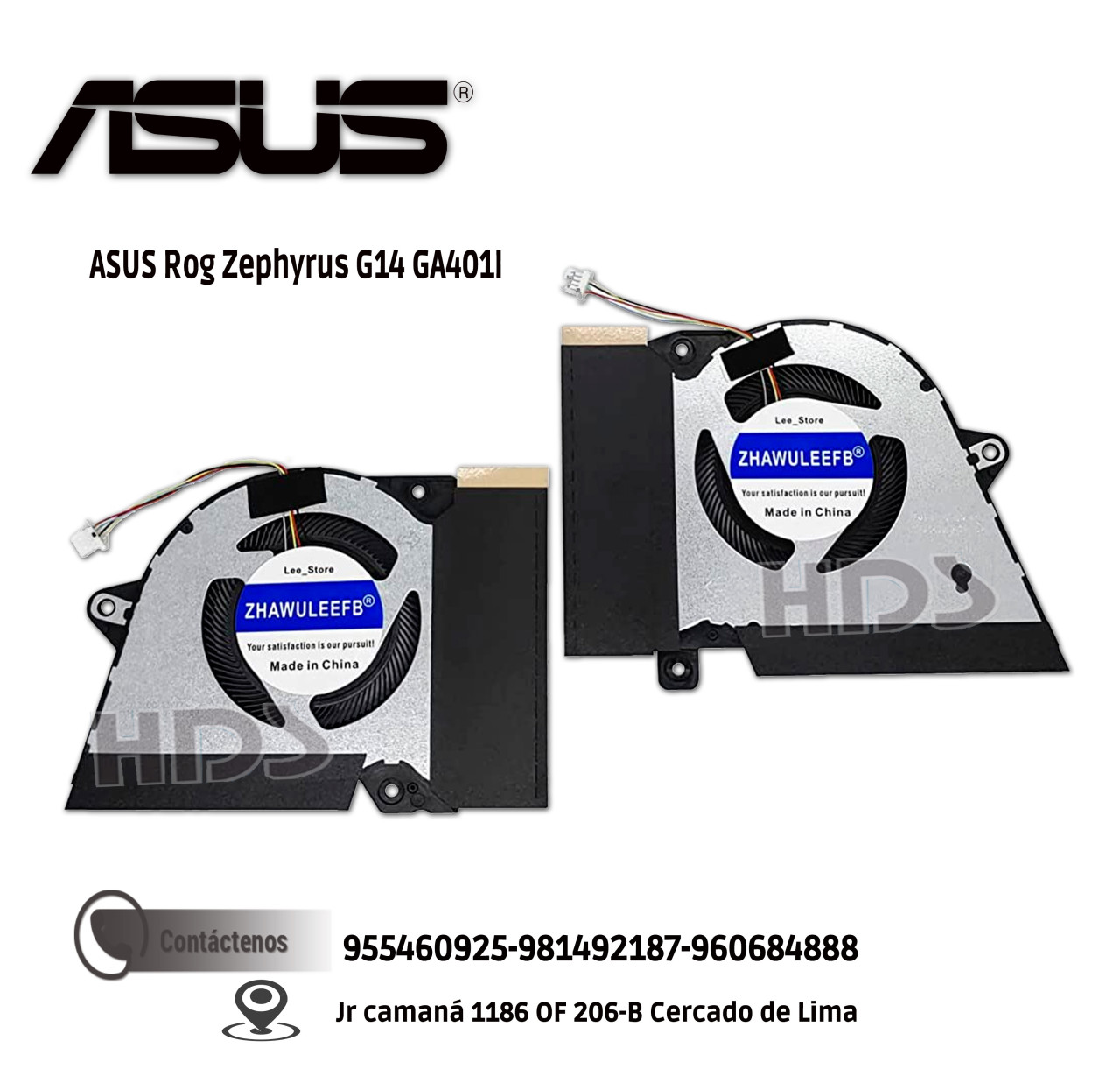 COOLER , VENTILADOR ASUS ROG Zephyrus G14, GA401 - HDS Soluciones ...